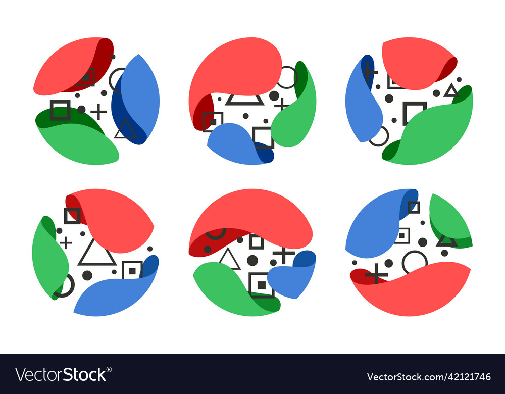 Abstract spheric design elements set Royalty Free Vector