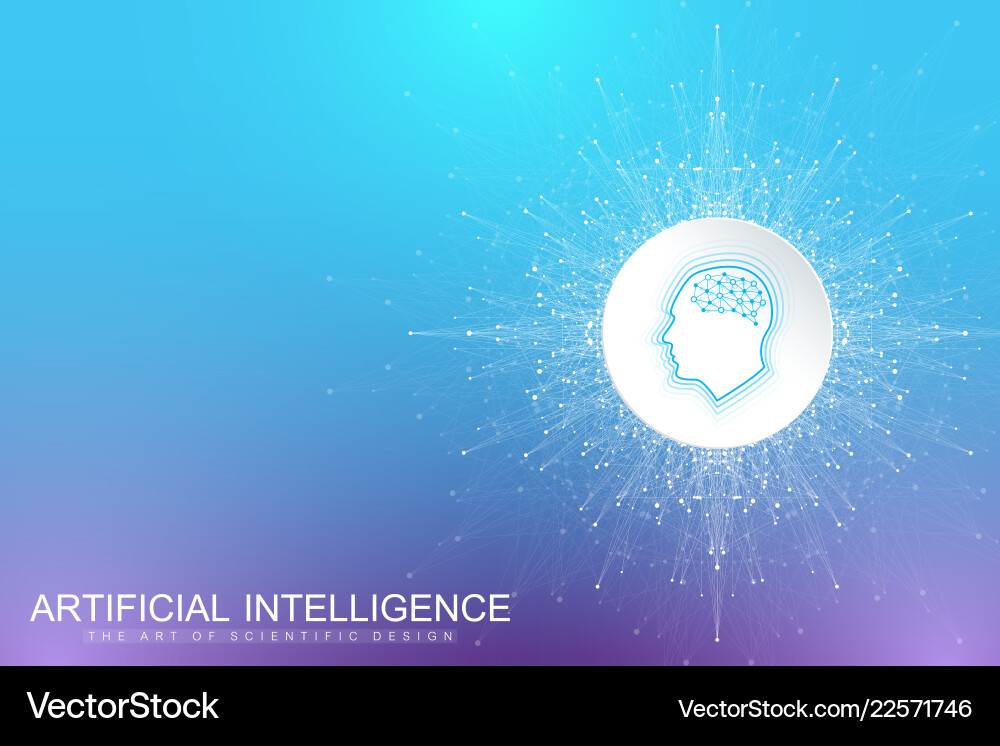 Artificial intelligence logo Royalty Free Vector Image