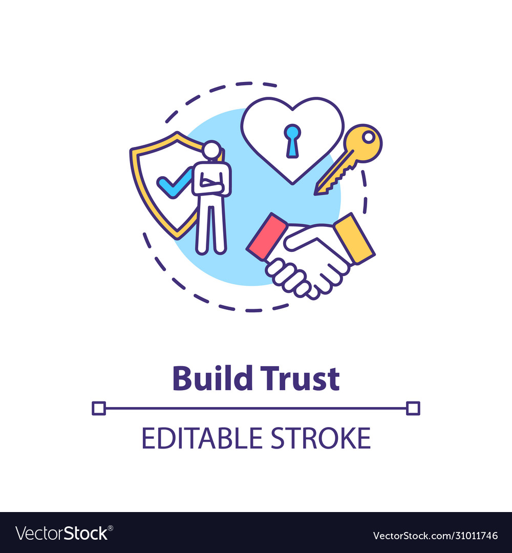 Build trust concept icon Royalty Free Vector Image