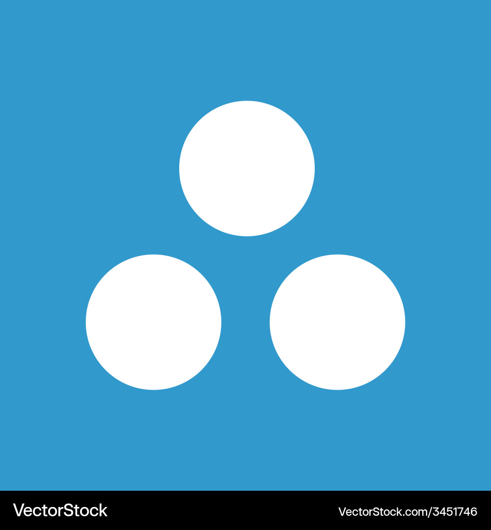 Circle diagram icon white on the blue background Vector Image