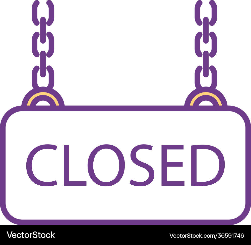 Closed sign rgb color icon Royalty Free Vector Image
