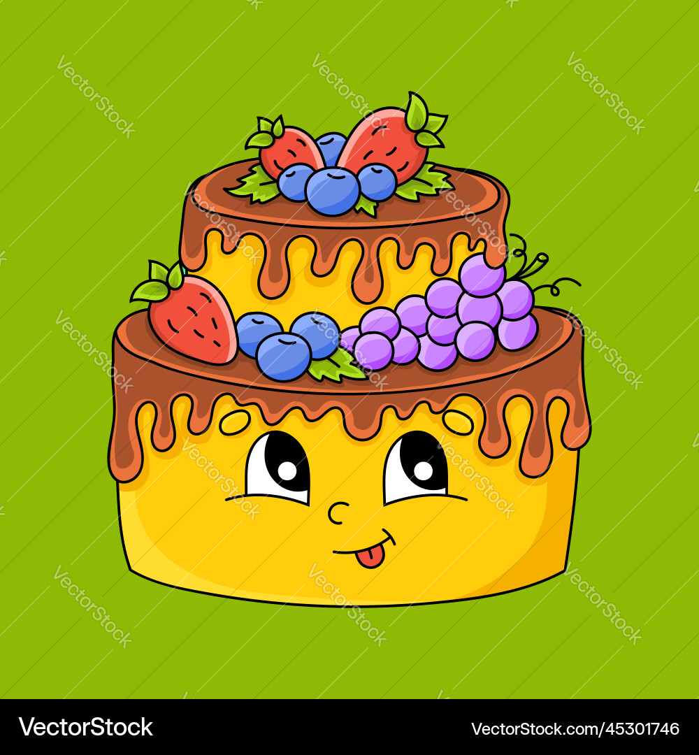 Cute character template for your design books Vector Image