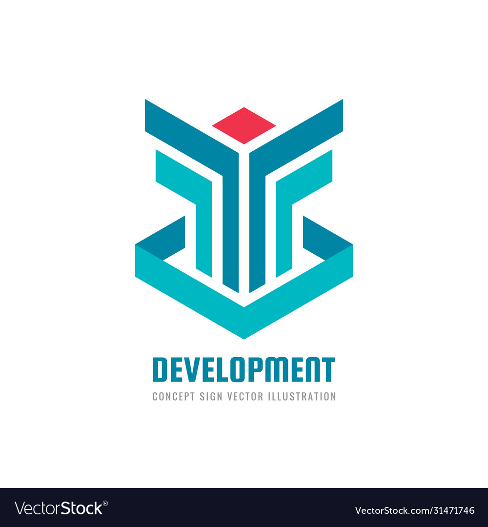 Development - business logo template Royalty Free Vector