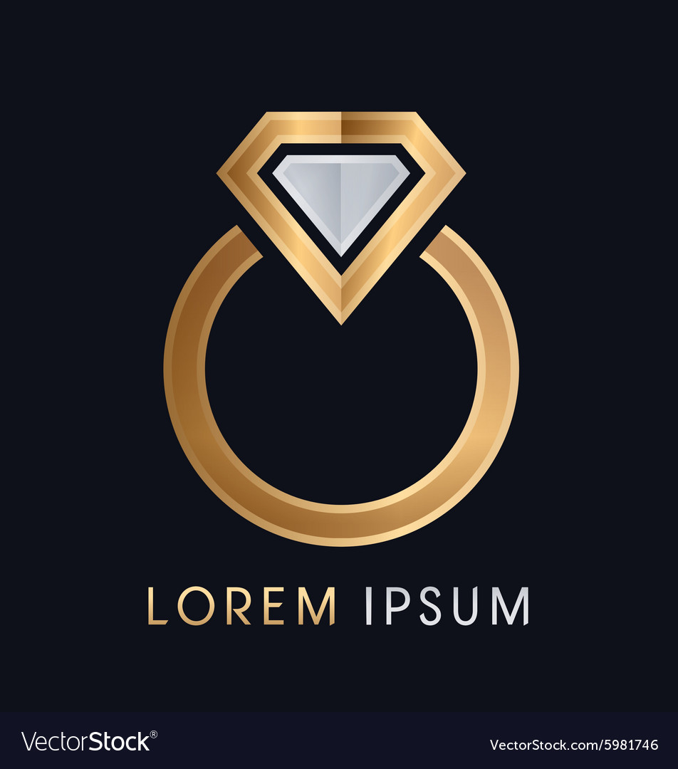 Diamond ring Royalty Free Vector Image - VectorStock