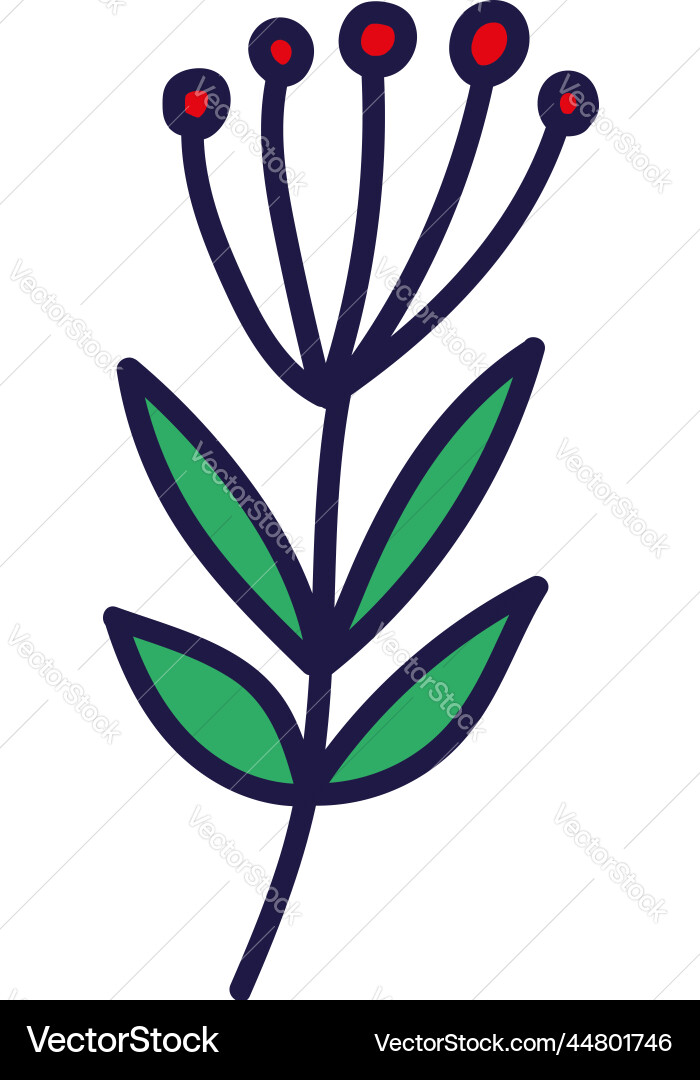 Hand drawn cute flower stylized flower in doodle Vector Image