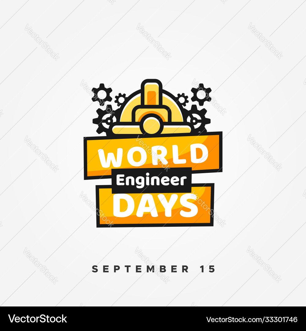 Happy engineer days design for celebrate moment Vector Image