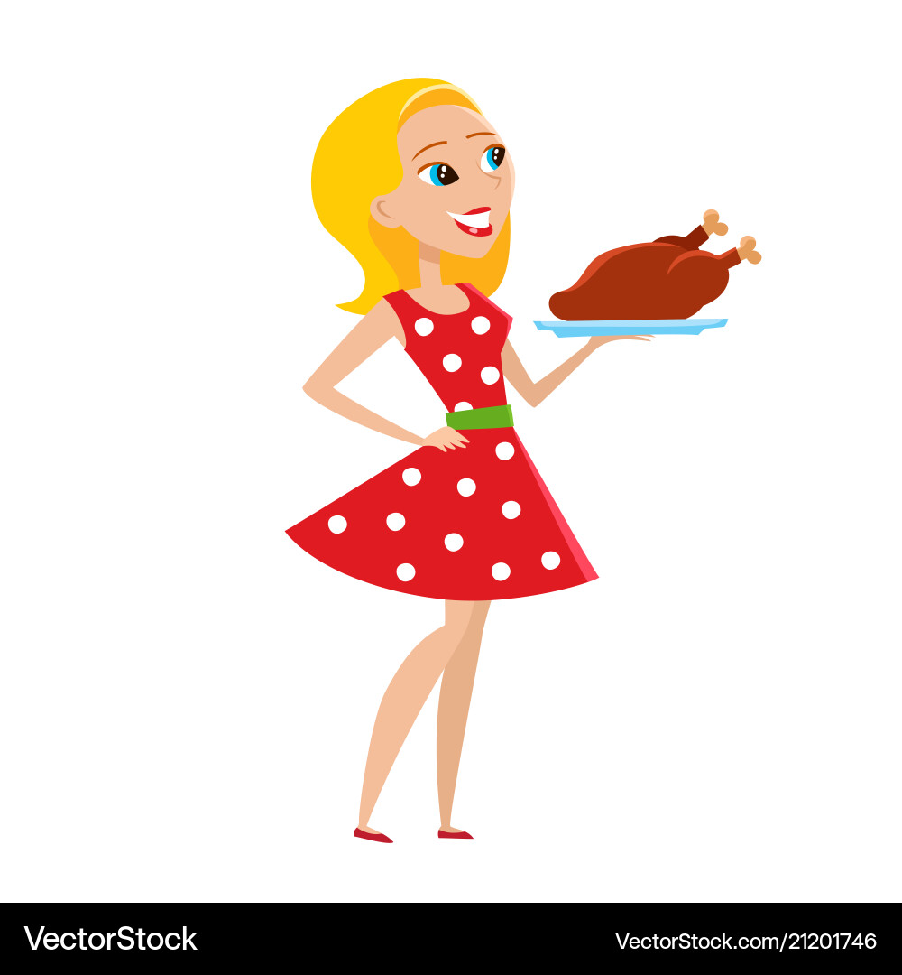 Happy woman isolated Royalty Free Vector Image