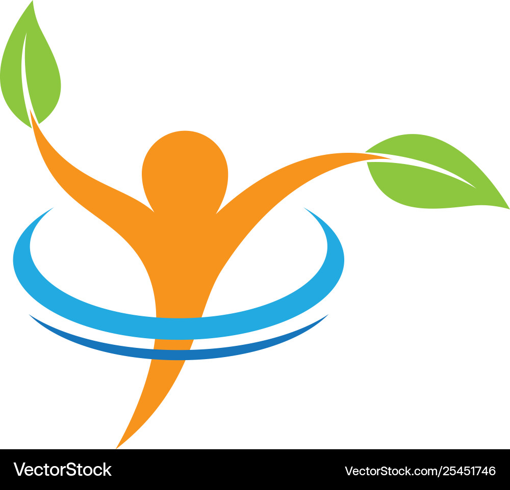 Human health symbol design Royalty Free Vector Image