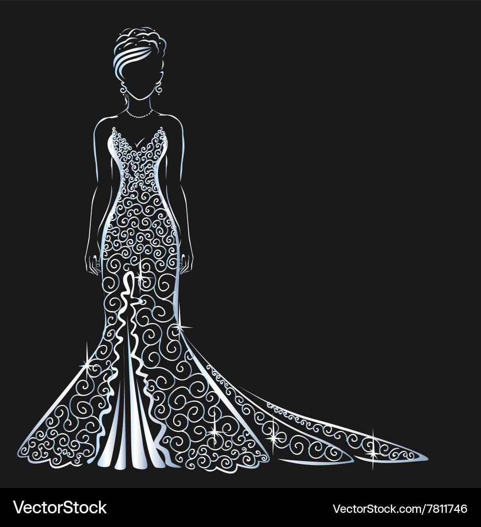Lace dress brilliant Royalty Free Vector Image