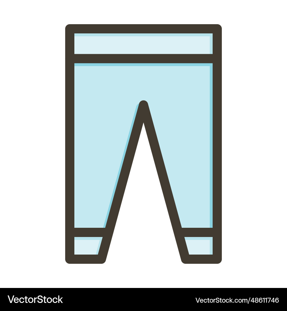 Pant design thick line filled colors for personal Vector Image