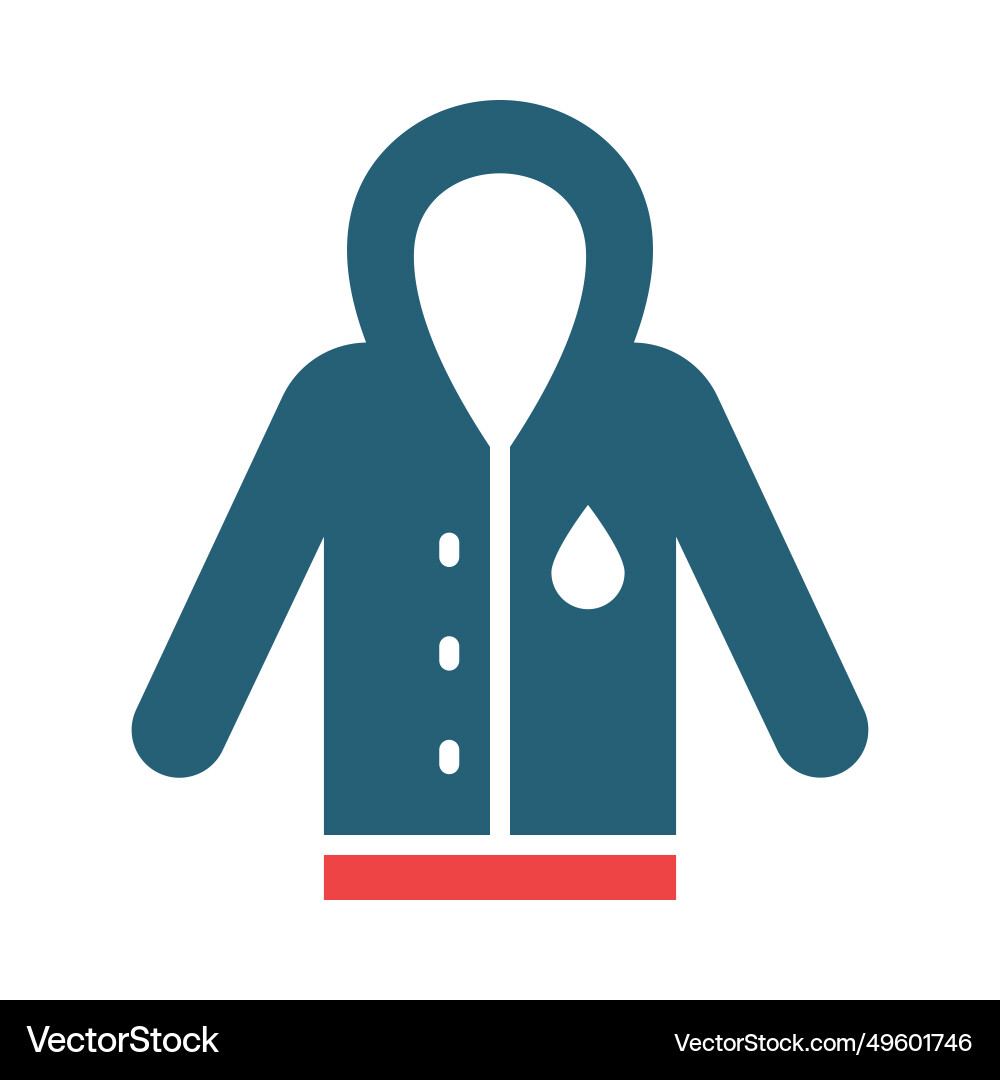 Raincoat glyph two color icons for personal Vector Image