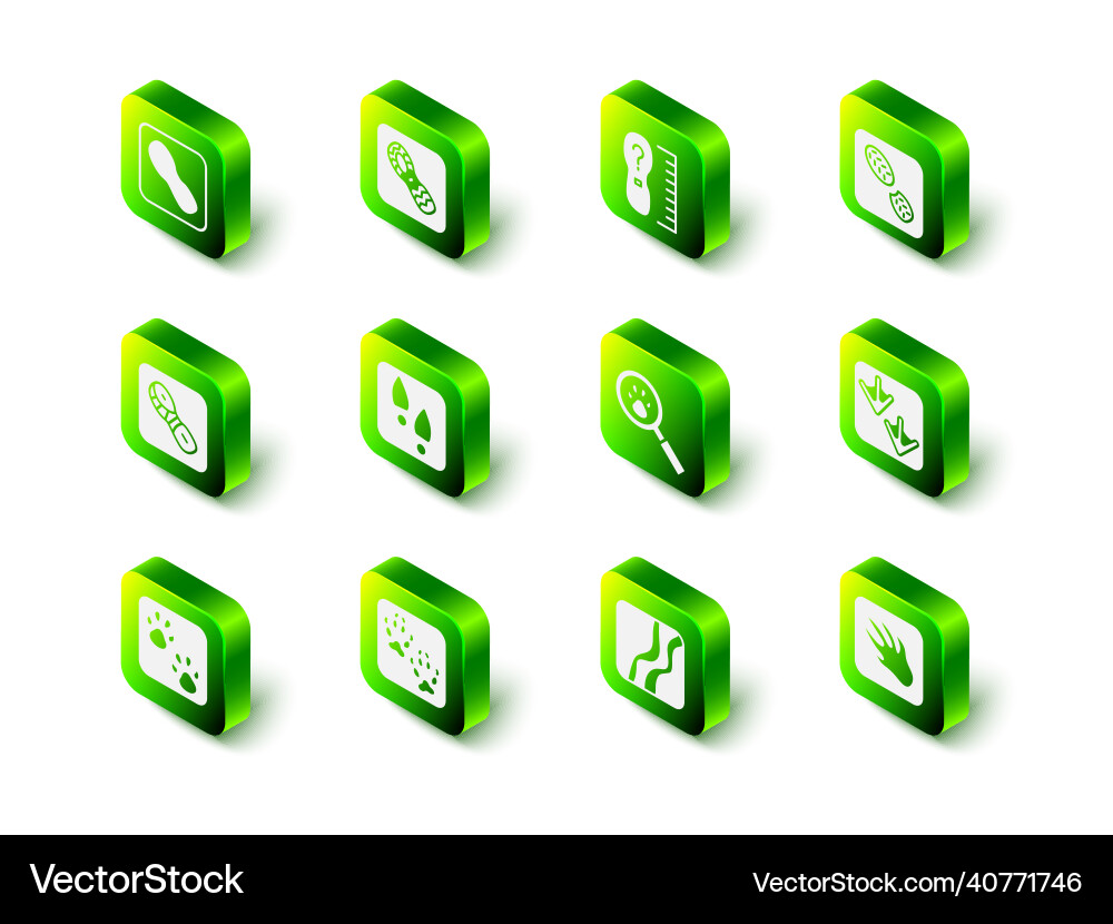 Set human footprints shoes square measure size Vector Image