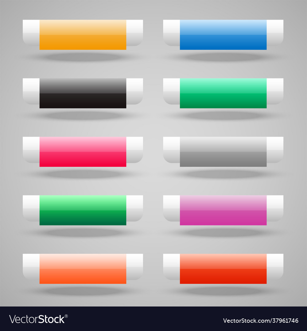 Set shiny web buttons Royalty Free Vector Image Set shiny web buttons Royalty Free Vector Image