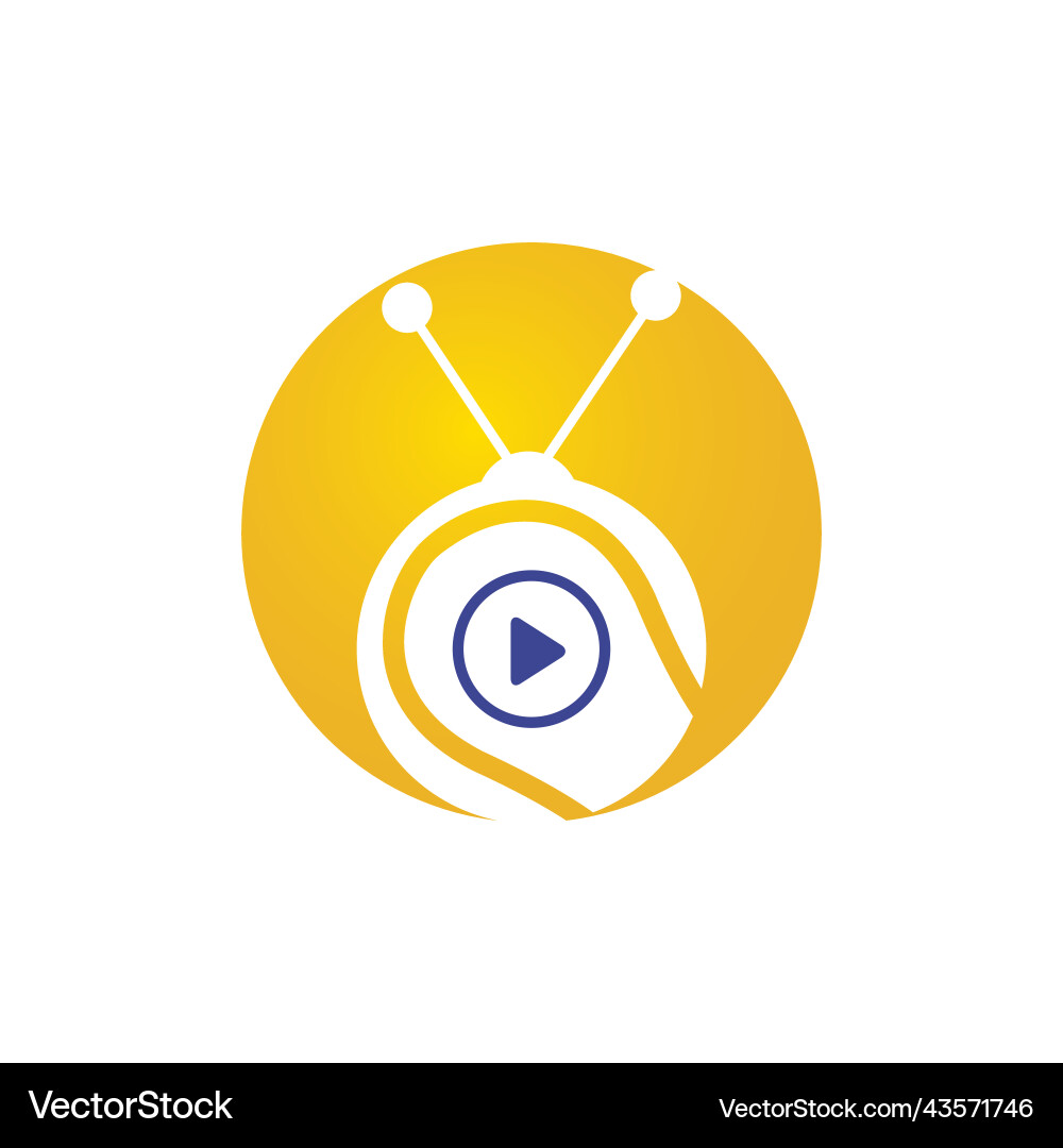 Tennis tv logo design template Royalty Free Vector Image