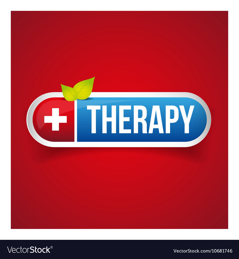 Therapy button logo Royalty Free Vector Image - VectorStock
