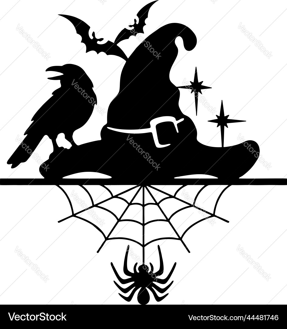 Witchis hat party - funny halloween - halloween Vector Image
