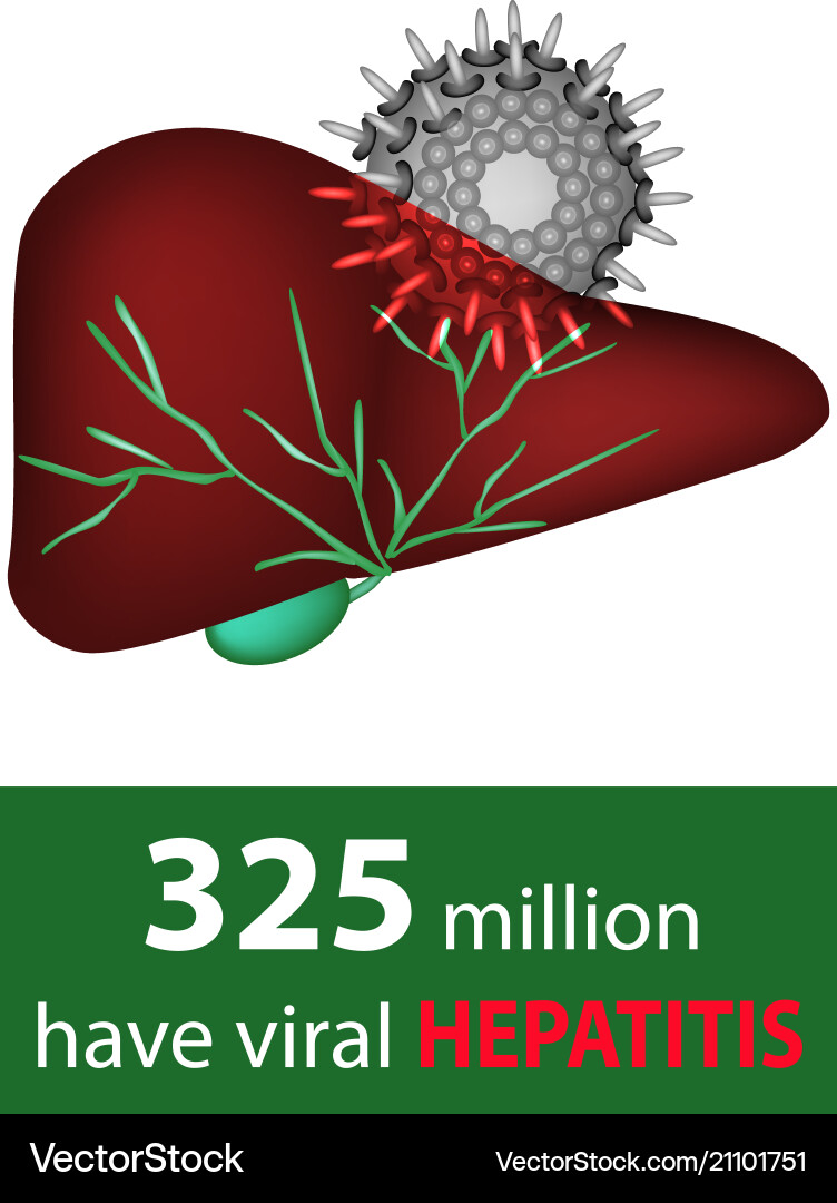 325 million have viral hepatitis day Royalty Free Vector