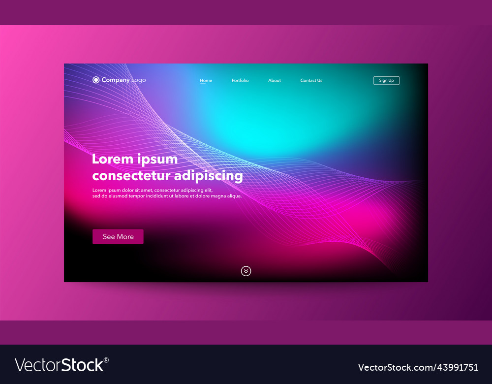 Abstract background website landing page template Vector Image