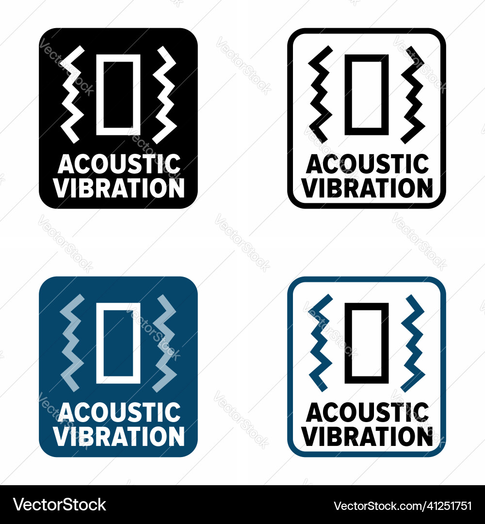 Acoustic vibration information sign Royalty Free Vector
