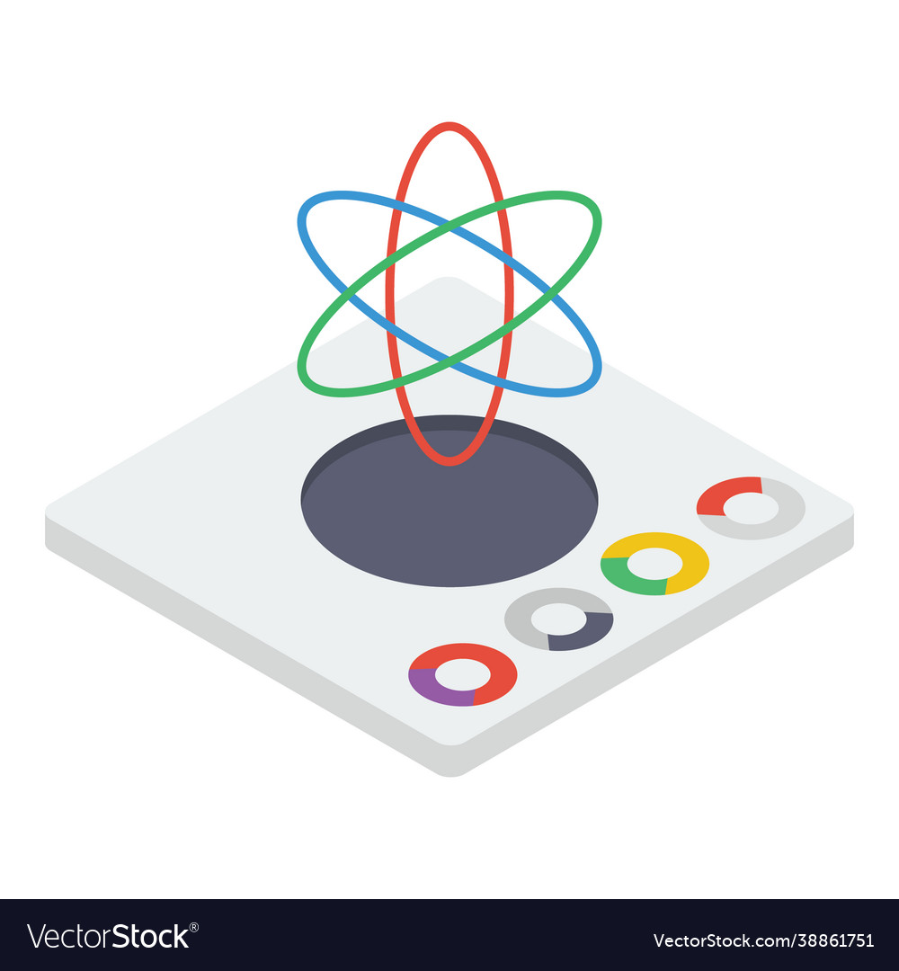 Atomic structure model Royalty Free Vector Image