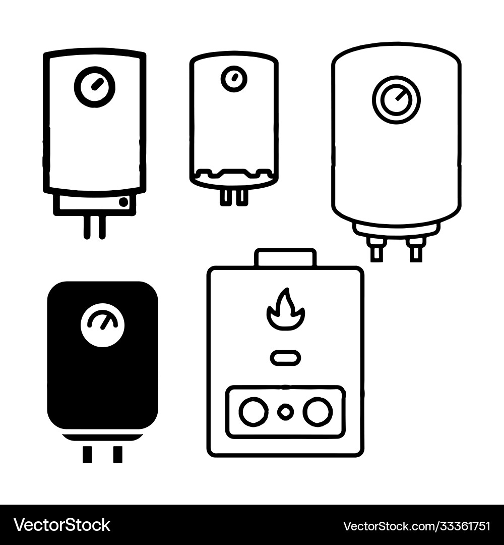 Boiler icon water heater isolated Royalty Free Vector Image