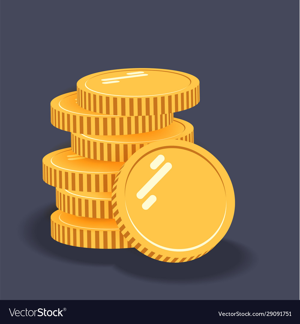 Coins icon stack Royalty Free Vector Image - VectorStock