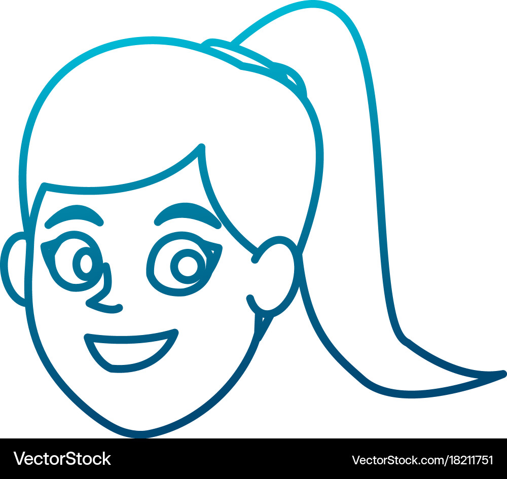 Girl cartoon face Royalty Free Vector Image - VectorStock