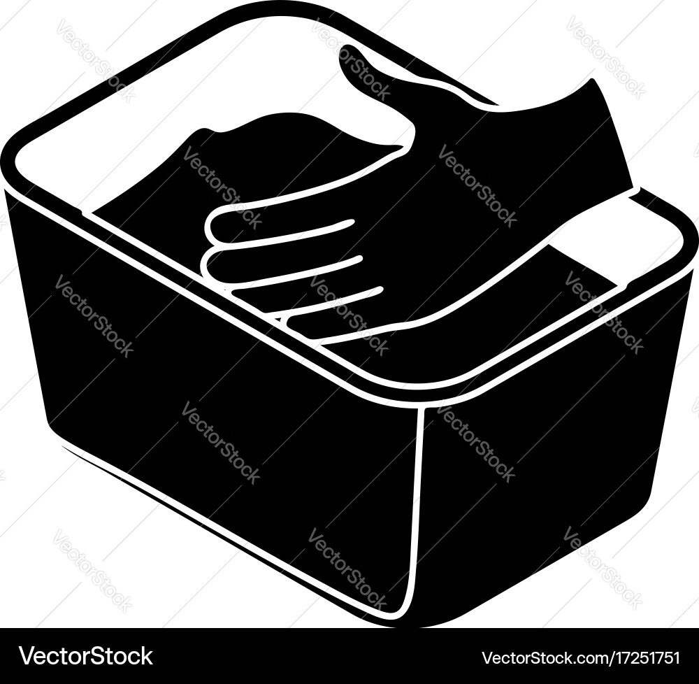 Hand washing clothes icon simple style Royalty Free Vector
