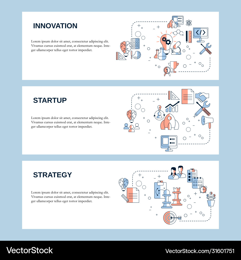 Innovation start up and business strategy concept Vector Image