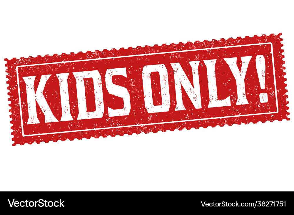 Kids only grunge rubber stamp Royalty Free Vector Image