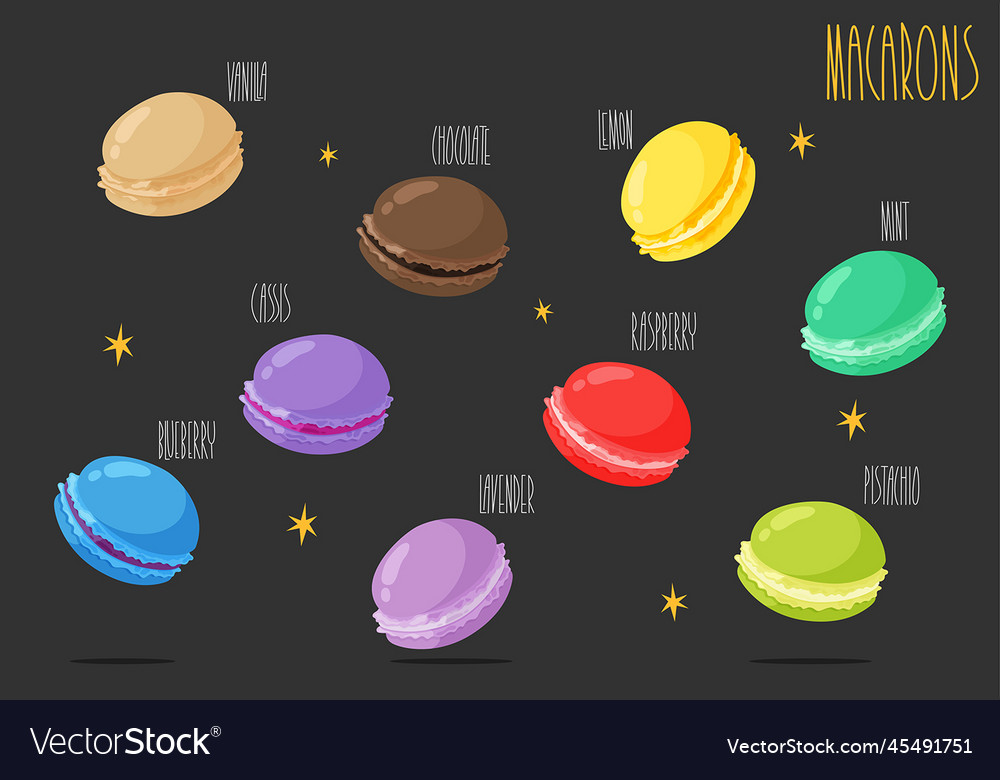 Macarons Royalty Free Vector Image - VectorStock