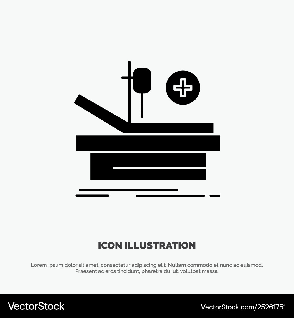 Operation theater medical hospital solid glyph Vector Image