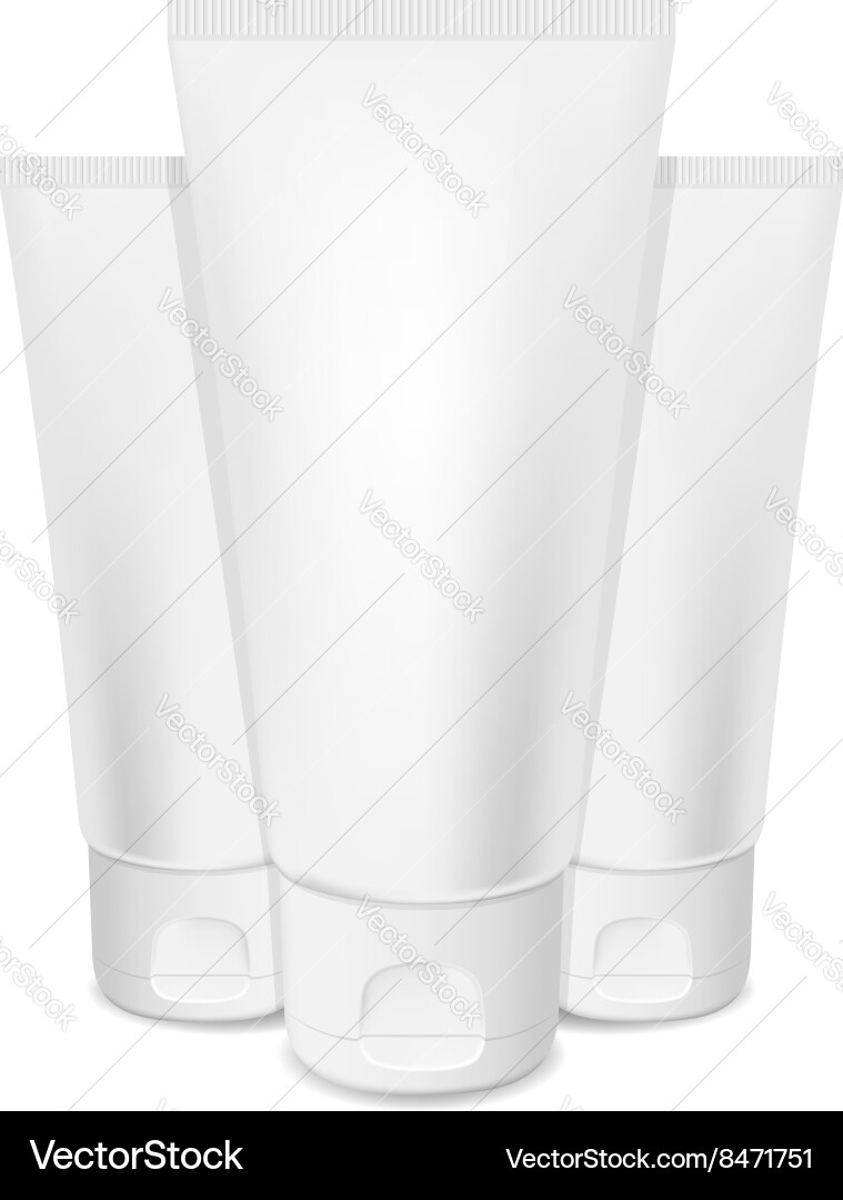 Photorealistic cream tubes Royalty Free Vector Image