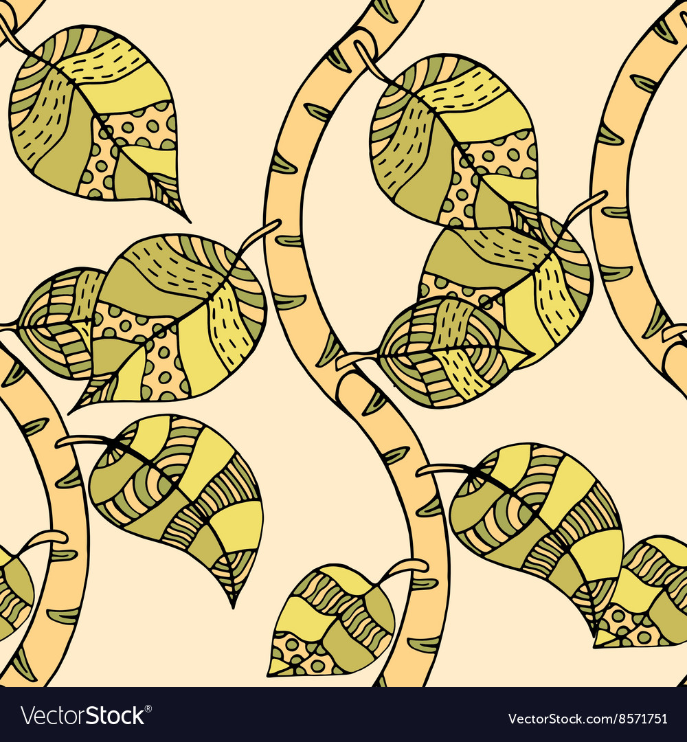 Seamless pattern with branches Royalty Free Vector Image