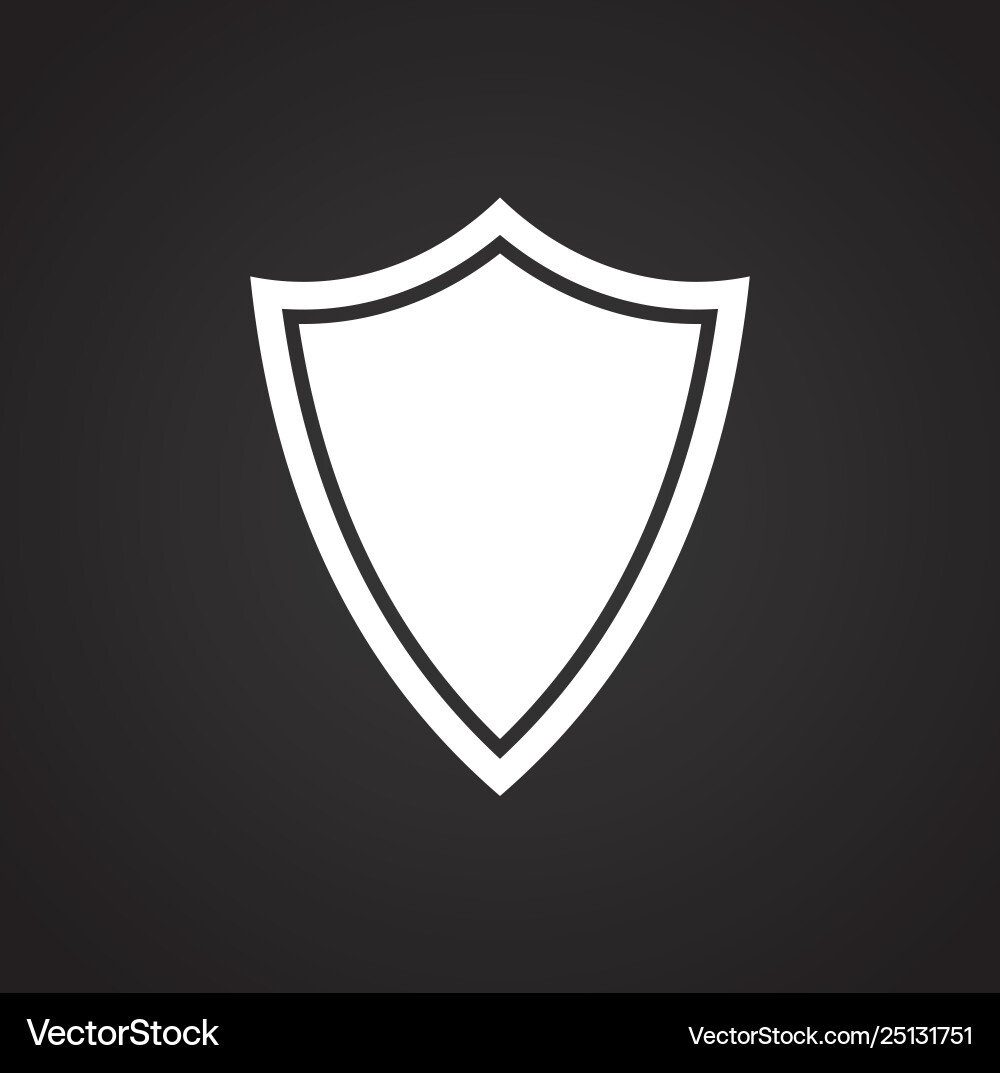 Shield icon on background for graphic and web Vector Image