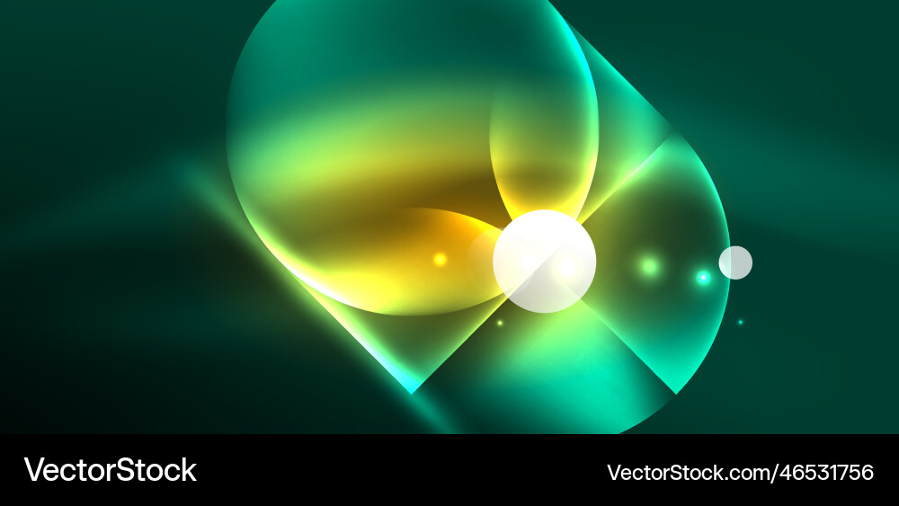 Abstract background shiny glowing neon color round