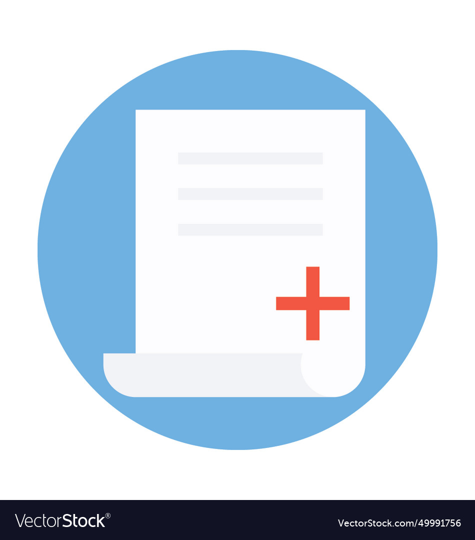 Add document flat icon Royalty Free Vector Image