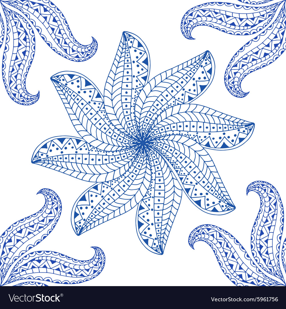 Blue pattern Royalty Free Vector Image - VectorStock