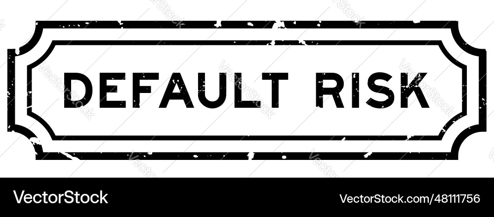 Grunge black default risk word rubber seal stamp Vector Image