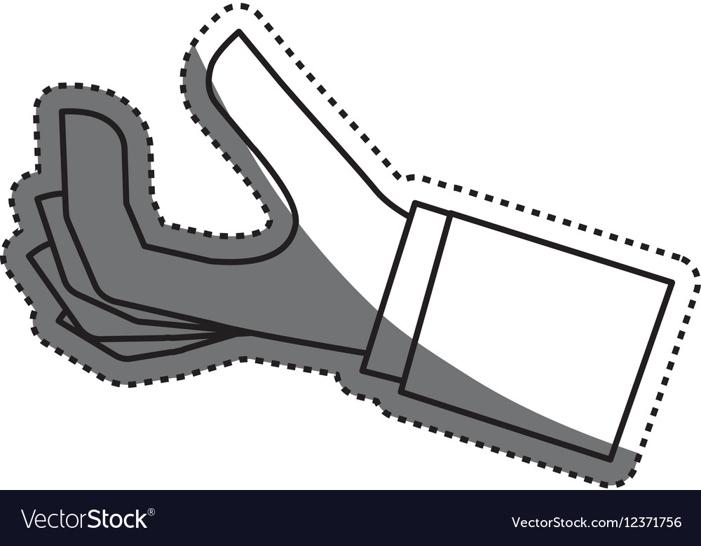 Hand holding something Royalty Free Vector Image