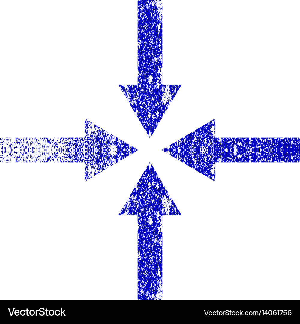 Impact arrows grunge textured icon Royalty Free Vector Image