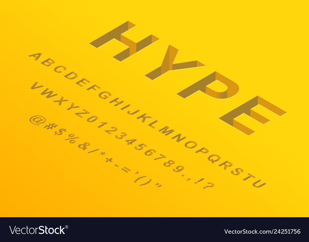 Isometric 3d font design alphabet letters Vector Image Isometric 3d font design alphabet letters Vector Image