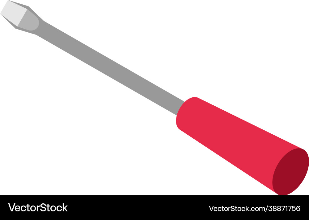 Isometric screwdriver Royalty Free Vector Image