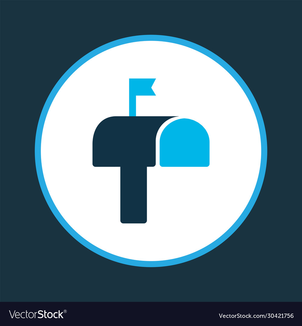Mailbox icon colored symbol premium quality Vector Image