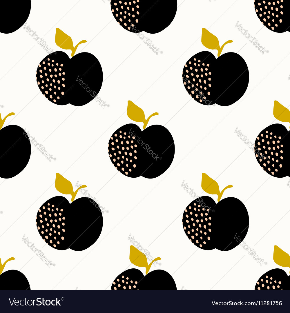 Seamless apples pattern Royalty Free Vector Image