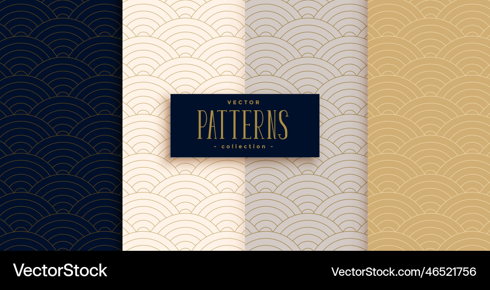 Stylish chinese traditional curve lines pattern Vector Image