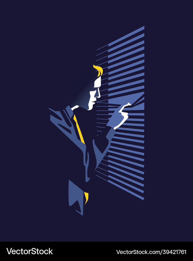 A man in suit with simple and minimalist Vector Image