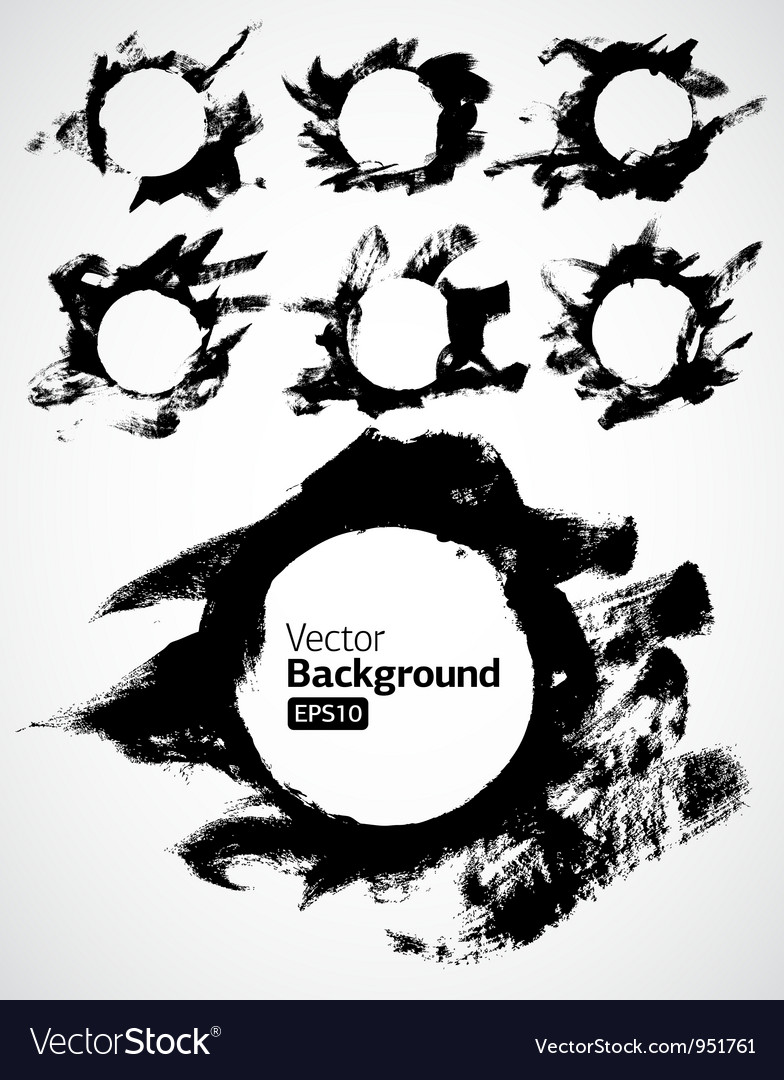 Brush circle texture Royalty Free Vector Image