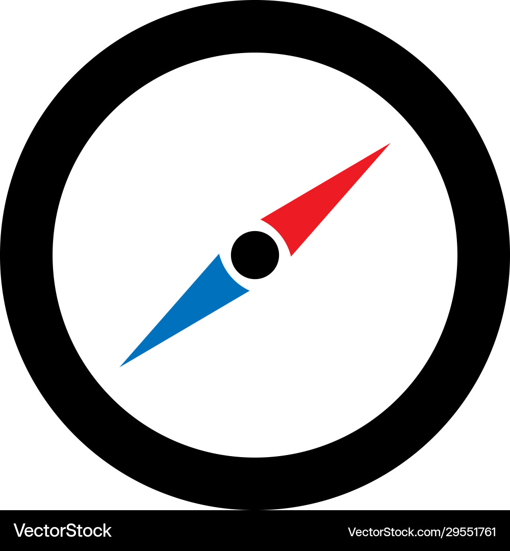 Compass icon color symbol isolated on white Vector Image
