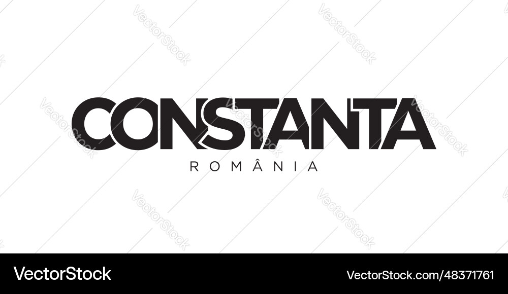 Constanta in the romania emblem design Royalty Free Vector